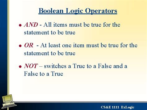 Microsoft Excel Logical Functions Objectives Using Boolean Logic