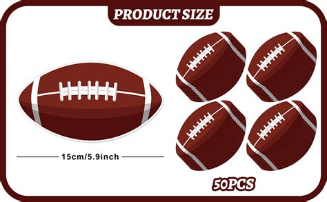 50pcs Paper Football Cutouts Rugby Cut Outs Football Party