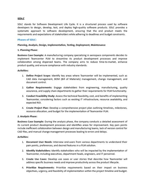 Sdlc Pdf Scrum Software Development Software Development Process