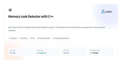 detector de vazamento de memória com c labex