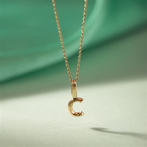 Bold Alphabet C Gold Pendant Rich Alphabet Pendants Caratlane