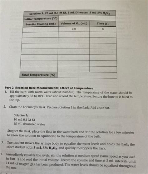 solved find the initial concentration and rate law for h2o2