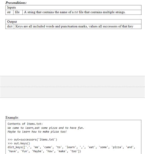 Solved Successorsfile Returns A Dictionary Whose Keys Are