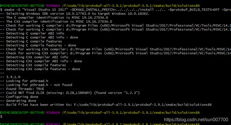 Vs2017编译protobufmkdir Solutionx86 Csdn博客