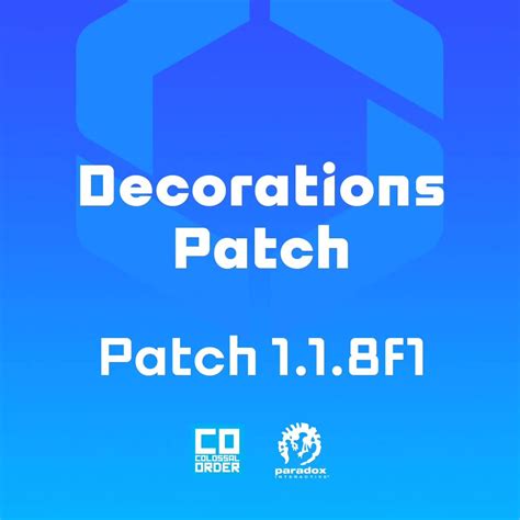 Patch 118f1 Is Now Live We Hope You Enjoy The New Decorations Menu