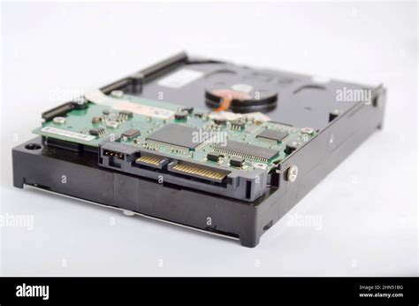 Data Storage Hard Disk Drive 35 Inch Sata In White Background Stock