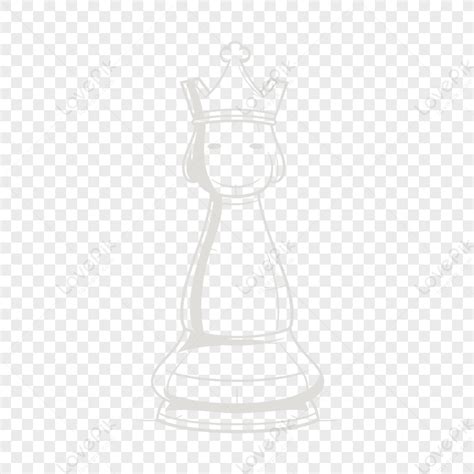 크라운 윤곽선 스케치 드로잉이 있는 격리된 체스 조각의 체스 퍼즐 만화 이미지 벡터개요개요 예술 Png 일러스트 무료 다운로드 Lovepik