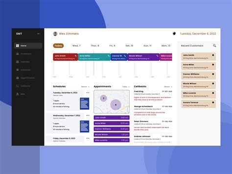 Smt Dashboard For Scheduling Mapping And Appointments By Wesley Deitch On Dribbble