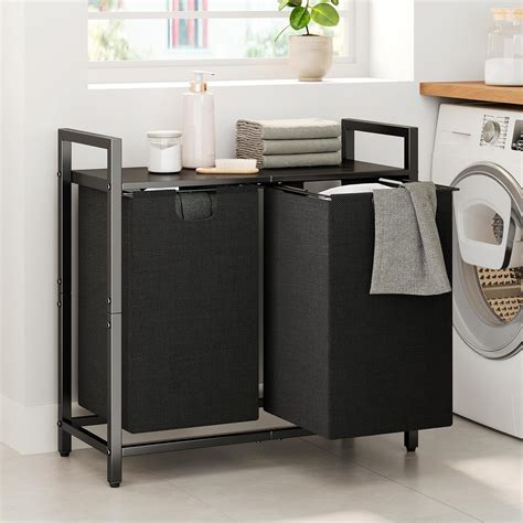 Kitstorack Laundry Basket Organizer Laundry Hamper With Shelf And 2 Pull Out