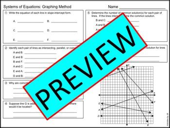 Graphing Systems Of Equations By Activities By Jill TPT
