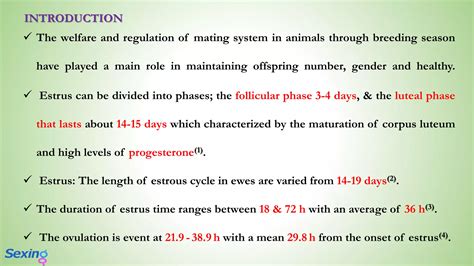 Effect Of Regulating Mating System On Sexing Of Rahmani Lambing Ppt