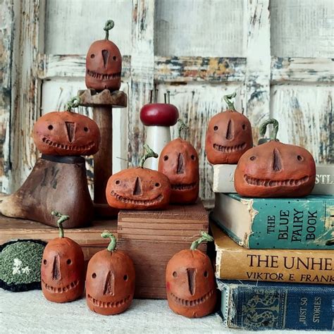 Little Primitive Paper Clay Pumpkins By Bekki Hrabacka Objects And