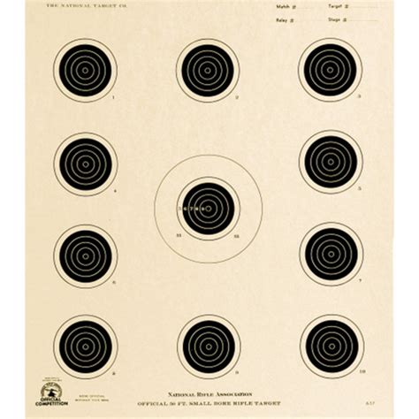 Nra A 17 Official 50 Foot Smallbore Target