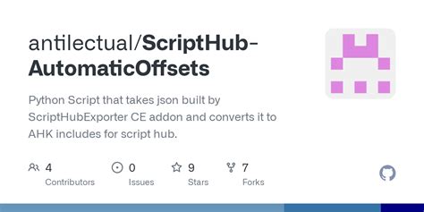 Github Antilectualscripthub Automaticoffsets Python Script That