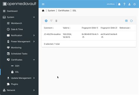 Identifying Certificates And Other Ssl Improvements · Issue 1586 · Openmediavault