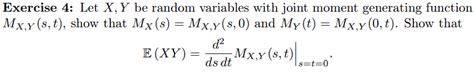 Solved Exercise 4 Let Xy Be Random Variables With Joint