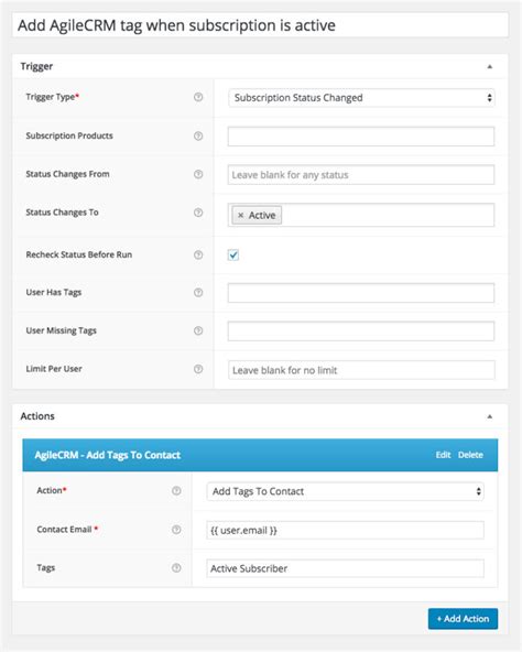 WooCommerce AgileCRM Integration AutomateWoo
