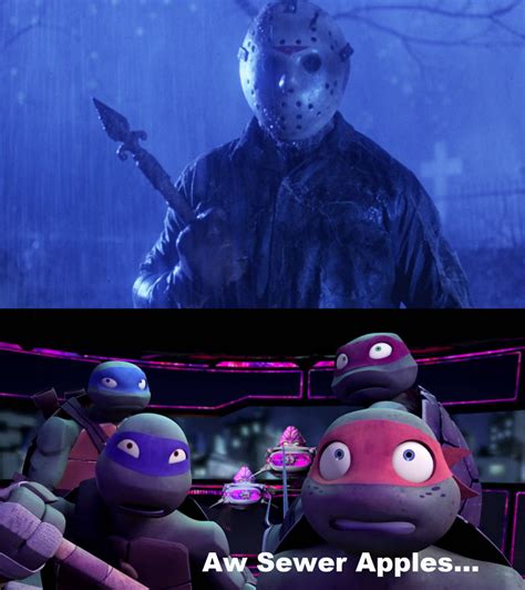 Tmnt 2012 Fights Against Jason Voorhees By Foxya2003 On Deviantart