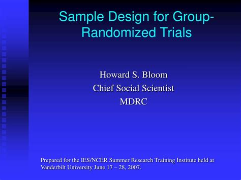 Ppt Sample Design For Group Randomized Trials Powerpoint Presentation Id635998