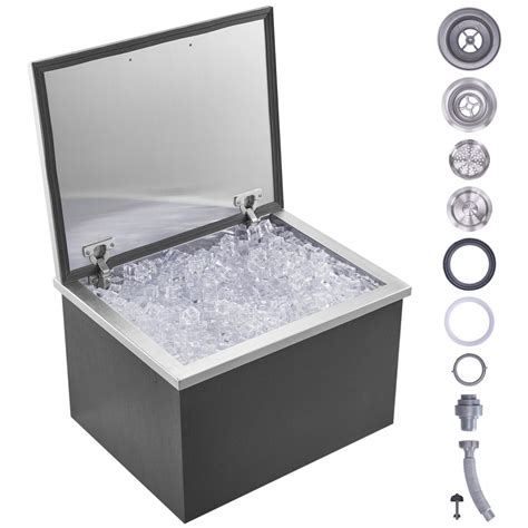Vevor Drop In Ice Chest 20l X 16w X 13h Stainless Steel Ice Cooler