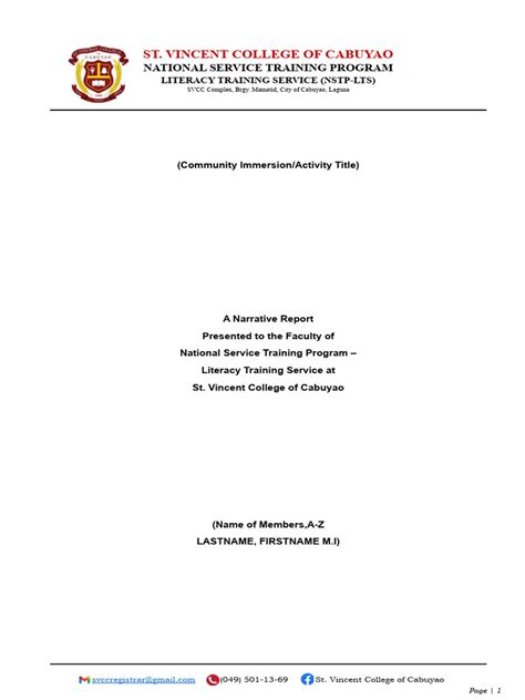 Narrative Format 1 Pdf