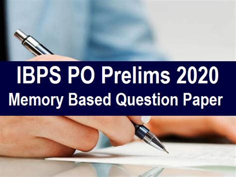 IBPS PO Memory Based Paper Download Questions Asked In Prelims Exam Reasoning English