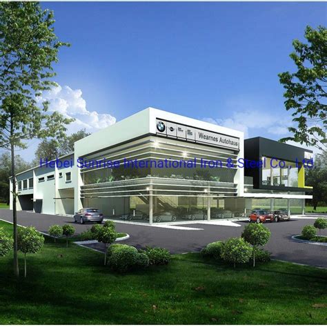 Modern Design Light Steel Frame Real Estate Showroom Structure Building