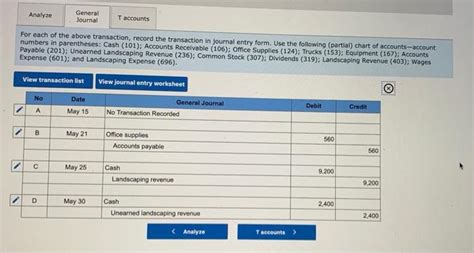 Solved For Each Transaction 1 Analyze The Transaction