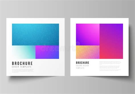 The Minimal Vector Illustration Of Editable Layout Of Two Square Format Covers Design Templates