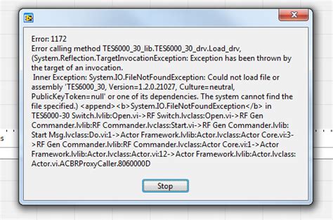 Error In Built Labview Application Using Net Assemblies Ni Community