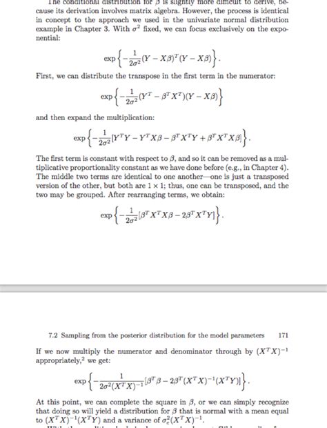 bayesian regression full conditional distribution cross validated