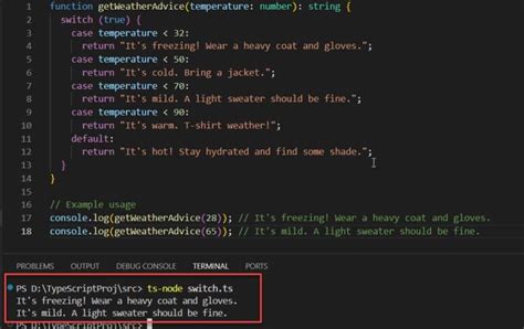 Understand Typescript Switch Statements