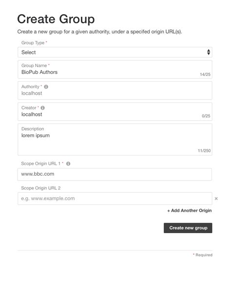 UX UI Improvements To Create New Group Admin Form Issue 534