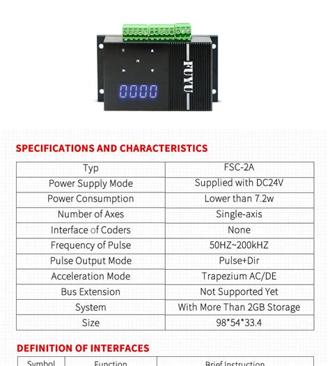 Custom Function Parameter Module Drive Single Axis Linear Motion Controller Fuyu Technology Co