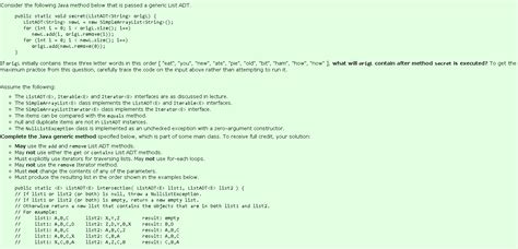 Consider The Following Java Method Below That Is