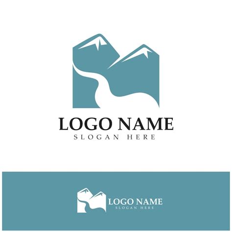 강 로고 벡터 아이콘 일러스트 디자인 서식 파일 프리미엄 벡터