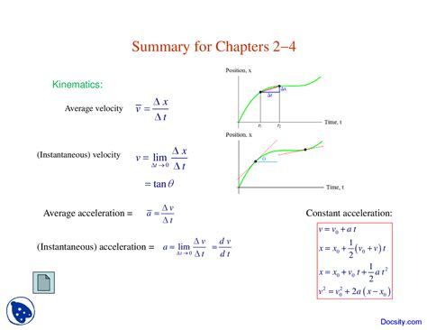 Kinematics General Physcis Lecture Slides Docsity
