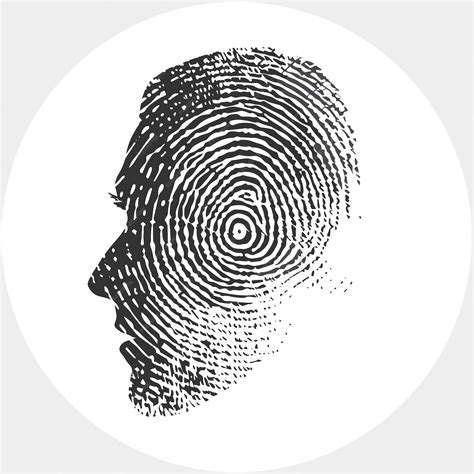 Premium Vector Fingerprint Human Profile Digital Security Authentication Biometric