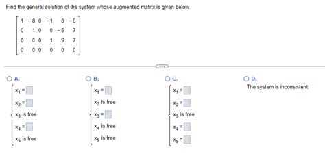 Solved Find The General Solution Of The System Whose Au