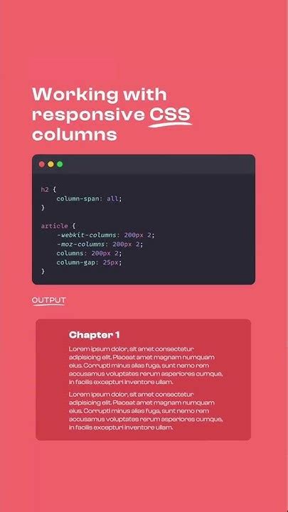 Responsive Columns Css Html And Css Youtube