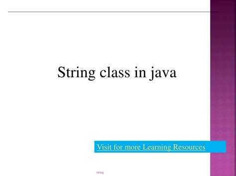 Ppt String Class In Java Powerpoint Presentation Free Download Id
