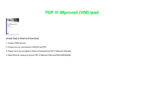 Ppt Pdf Vi Improved Vim Ipad Powerpoint Presentation Free Download Id12086274