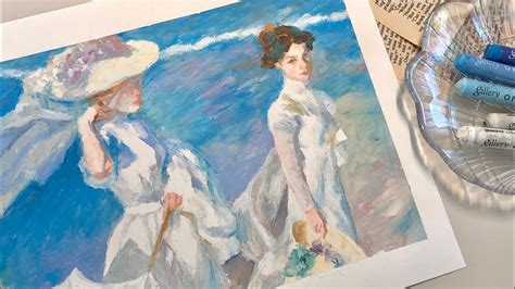 Eng 오일파스텔로 그리는 명화 바닷가에서 Youtube