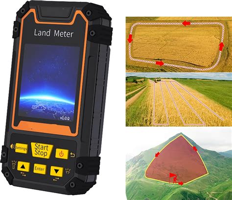 Jp ハンドヘルド Gps 測量機器、gps 土地メーター農業用、ミニハンドヘルド土地面積測定者計算メーター、面積測定用 Gps ユニット、森林農地山鉱山湖用 Diy