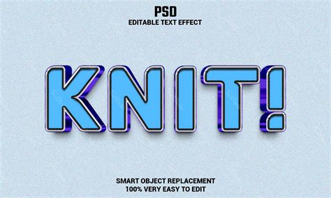 Knit Text Effect Photoshop Premium Psd File
