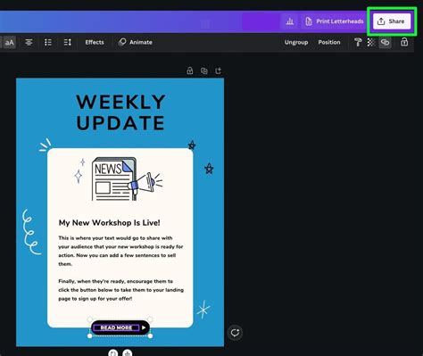 How To Embed A Canva Newsletter Into An Email Step By Step