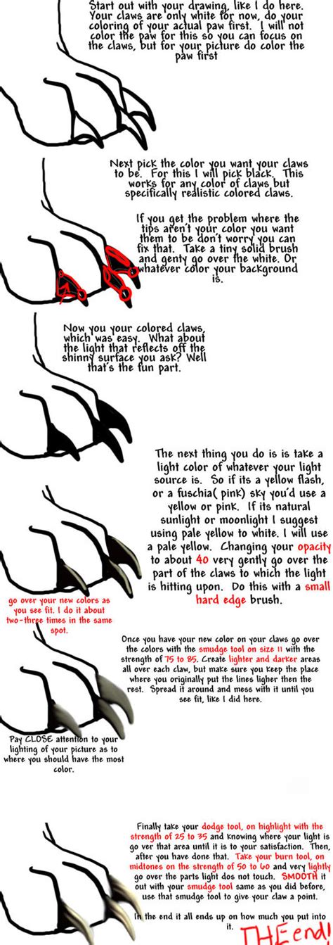 Easy Realistic Claw Tutorial By Acidreins On DeviantArt