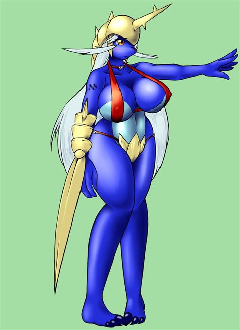 Rule 34 Anthro Artist Request Breasts Clothes Color Female Female Only Pokemon Samurott Solo