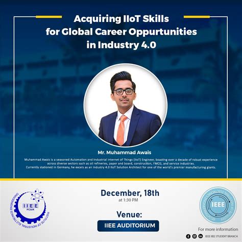 Ieee Iiee Student Branch On Linkedin Muhammad Awais See You There Tomorrow
