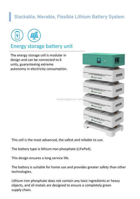 Stackable Movable Flexible Lithium Battery System